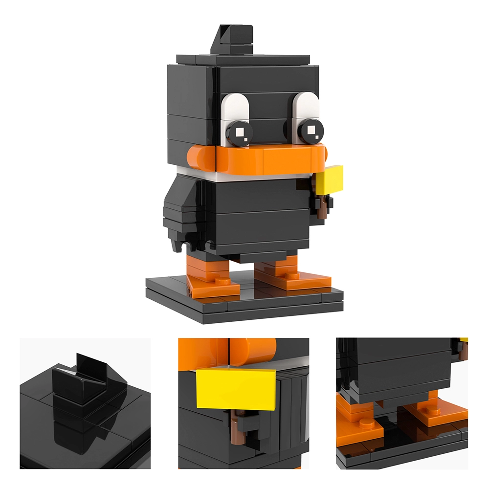 MOC7640 Looney Tunes Daffy Duck Cartoon Series BrickHeadz DIY Bricks ...