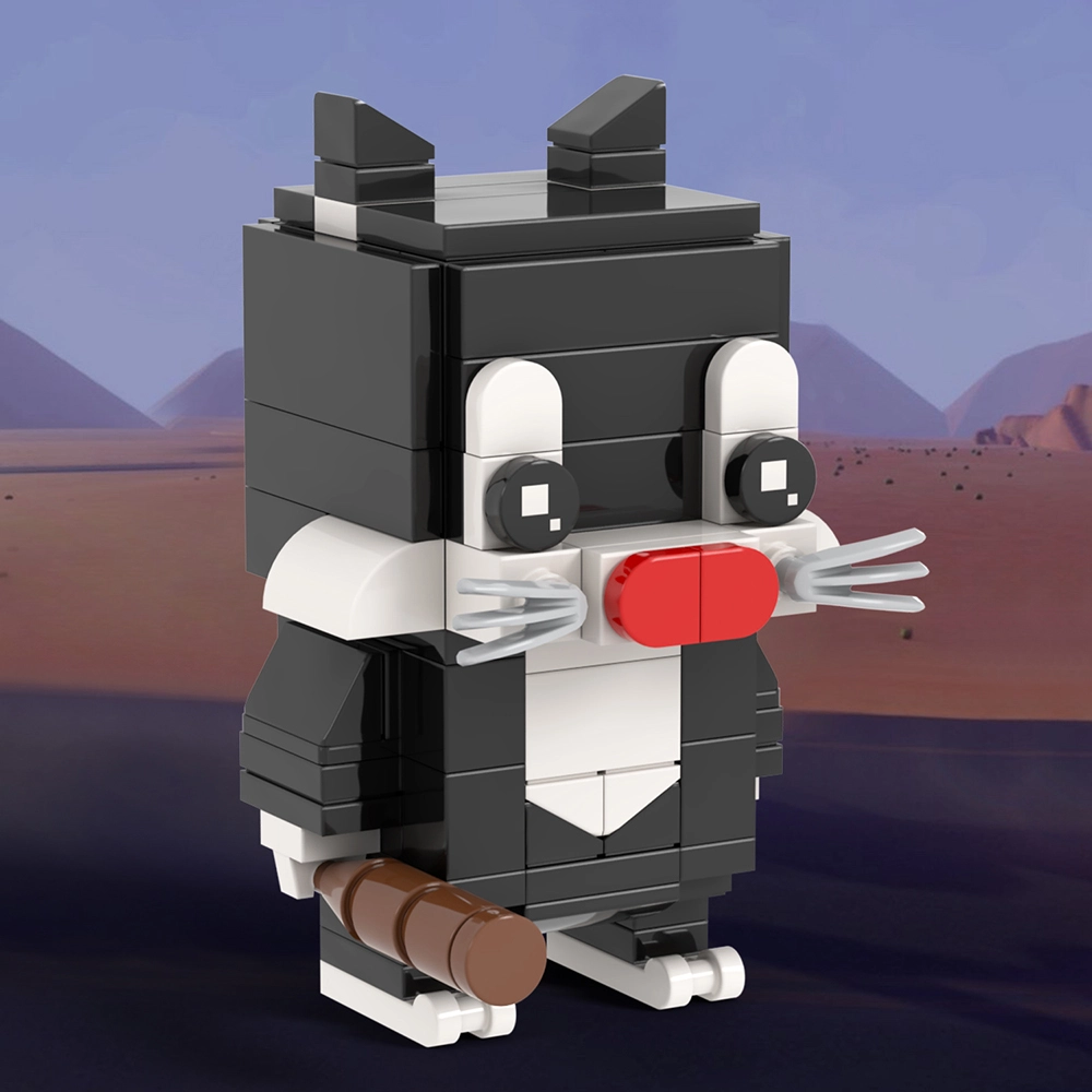 MOC7643 Looney Tunes Sylvester Cartoon Series BrickHeadz DIY Bricks ...