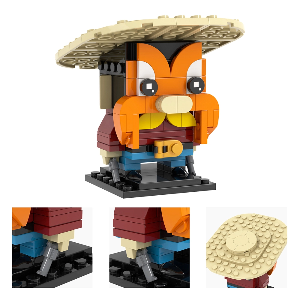MOC7646 Looney Tunes Yosemite Sam Cartoon Series BrickHeadz DIY Bricks ...