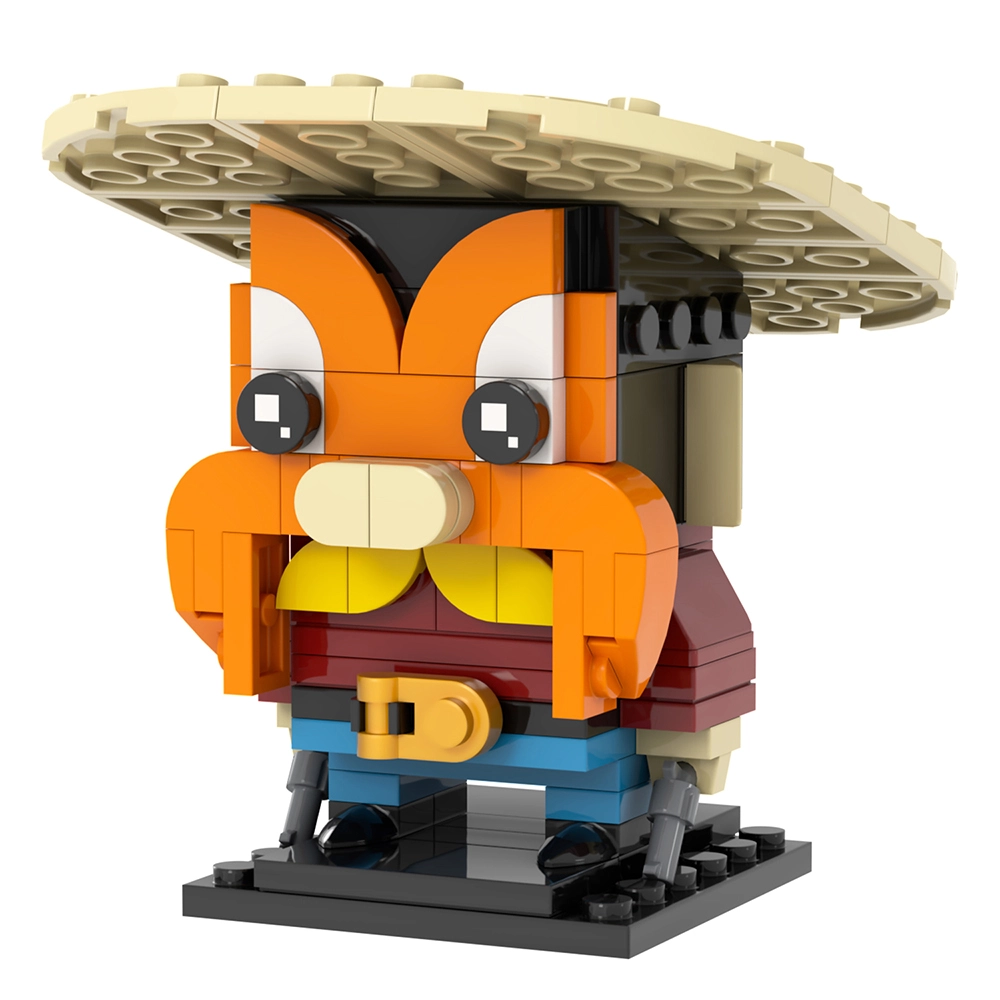 MOC7646 Looney Tunes Yosemite Sam Cartoon Series BrickHeadz DIY Bricks ...