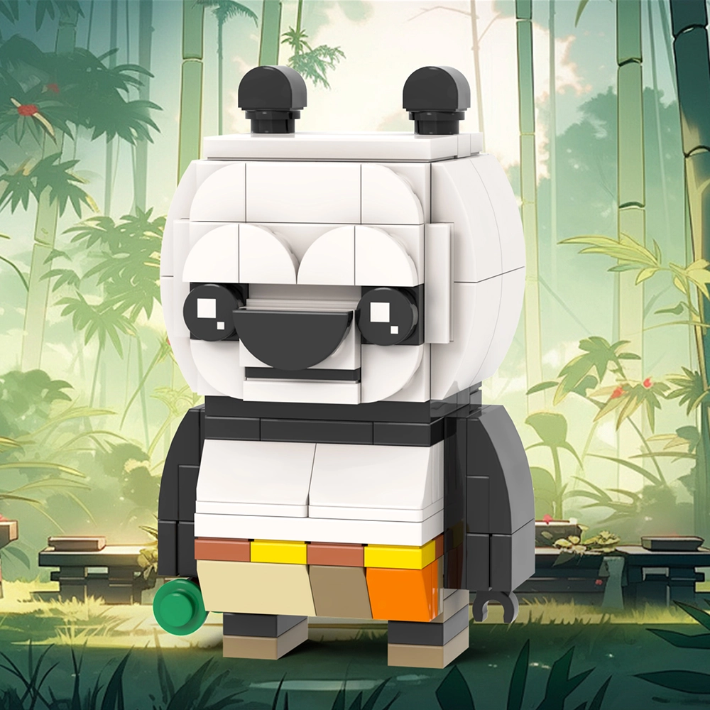MOC7647 Kung Fu Panda Po Cartoon Movie Series BrickHeadz DIY Bricks ...