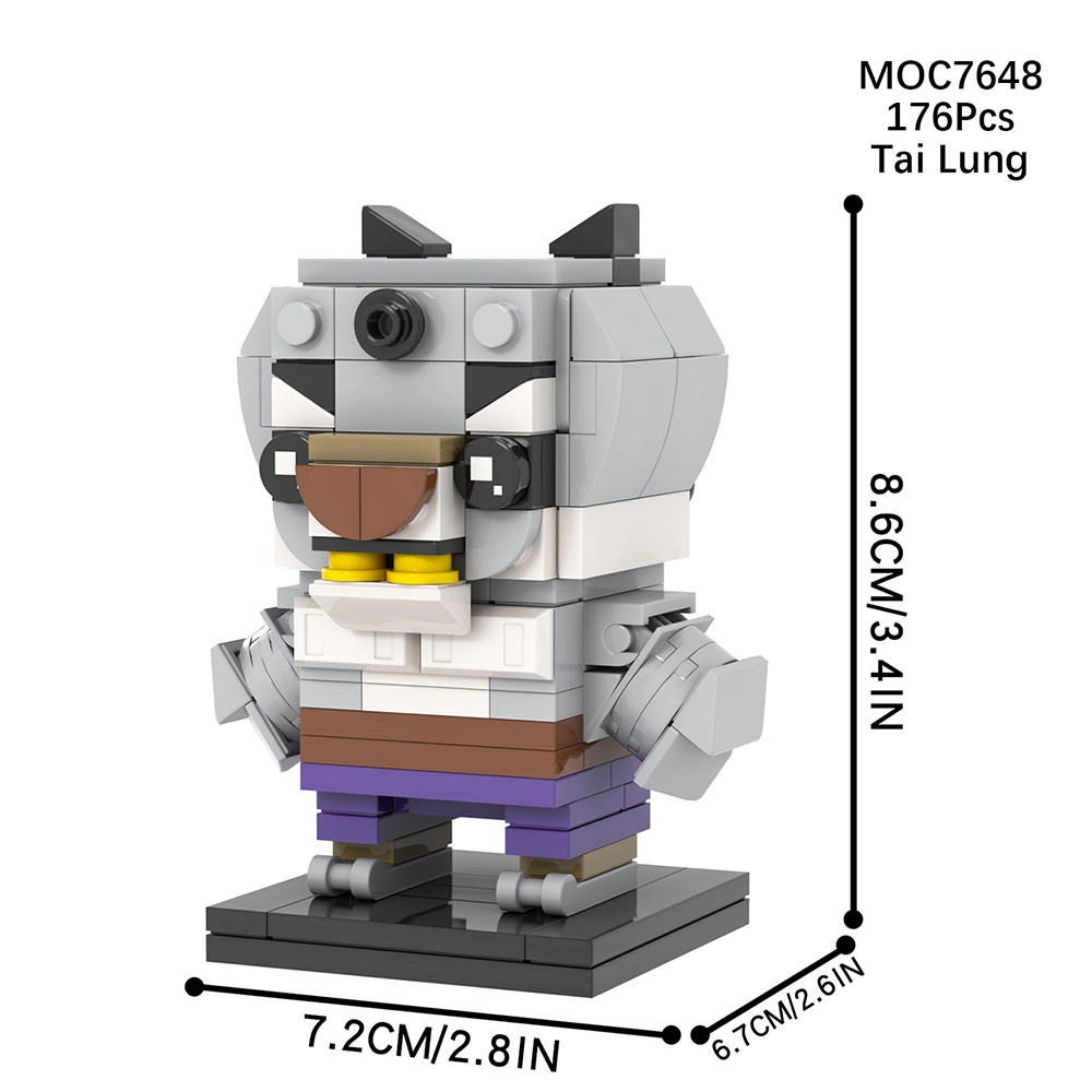 MOC7648 Kung Fu Panda Tai Lung Cartoon Movie Series BrickHeadz DIY ...