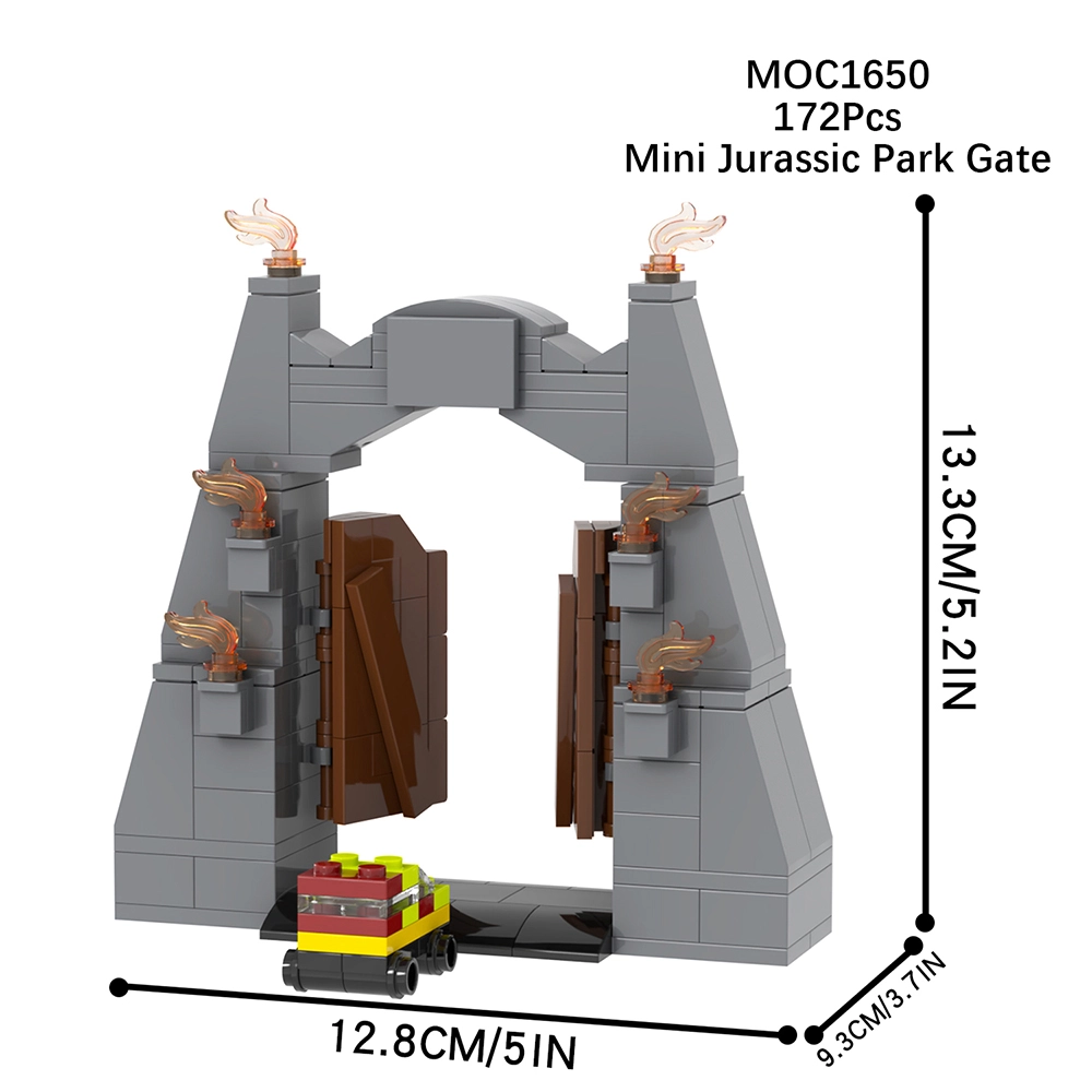 MOC1650 Jurassic Park Scene Movie Series Birthday Gift DIY Bricks Model ...