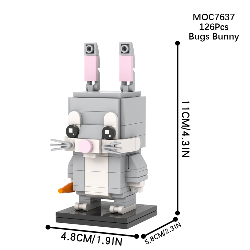 MOC7637 Cartoon Series Looney Tunes Brickhead Figures Birthday Gift DIY ...