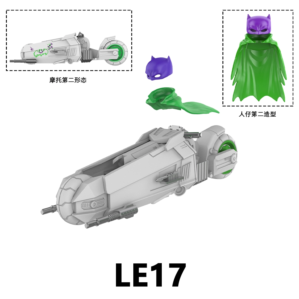 LE16 LE17 White Knight Joker Knight Super Heroes Flying motorcycle Sci ...
