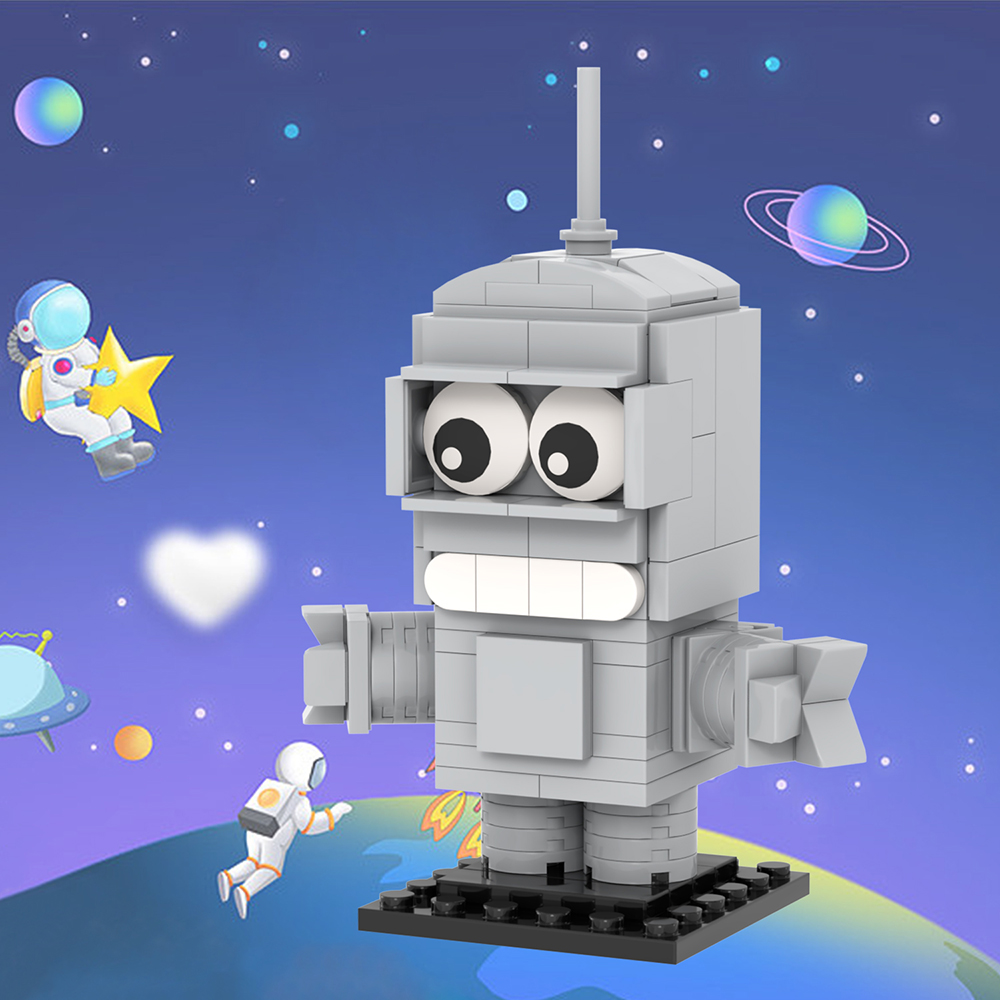 MOC1066 Creativity series Futurama Bender brick headz Building Blocks ...