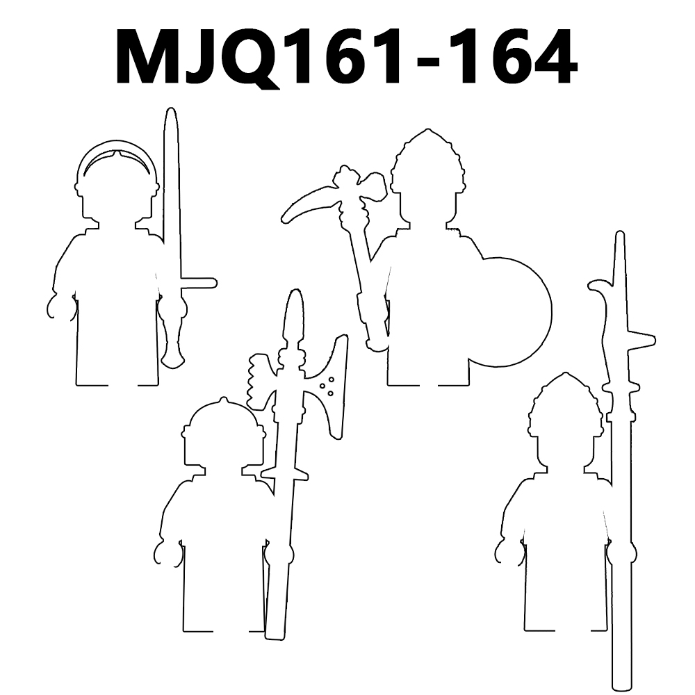 MJQ161-168 Military Medieval The Scottishswordsman halberdier Long ...