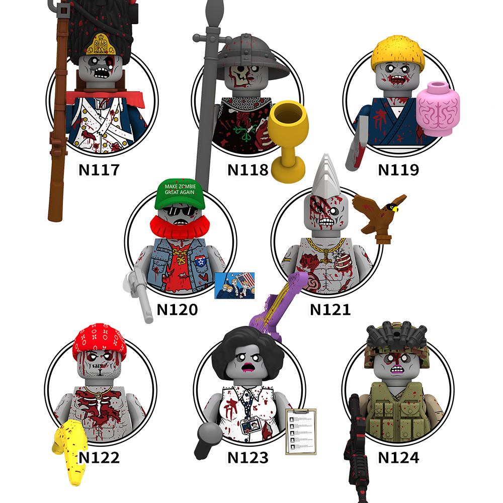 N117-N214 Horror Zombie Series Old Guard Zombie The Crusaders Zombie ...