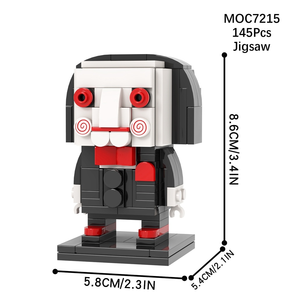 145PCS MOC7215 Jigsaw Crime Horror Film Character Square Head Bricks ...