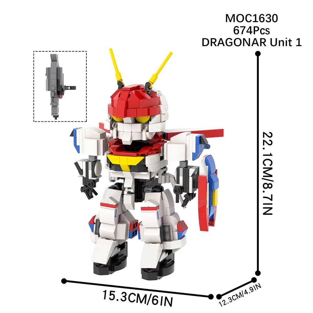 MOC1630 Kiko senki Dragonar Metal Armor Unit 1 Mech Anime Action ...