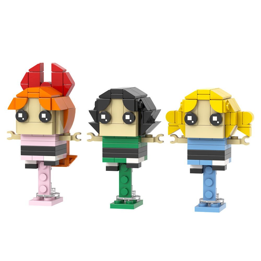 MOC7397 The Powerpuff Girls Brickheadz Cartoon Figures MOC Bricks DIY ...