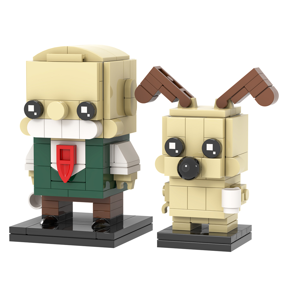 MOC7513 Wallace & Gromit Brickheadz Cartoon Figures MOC Bricks DIY ...