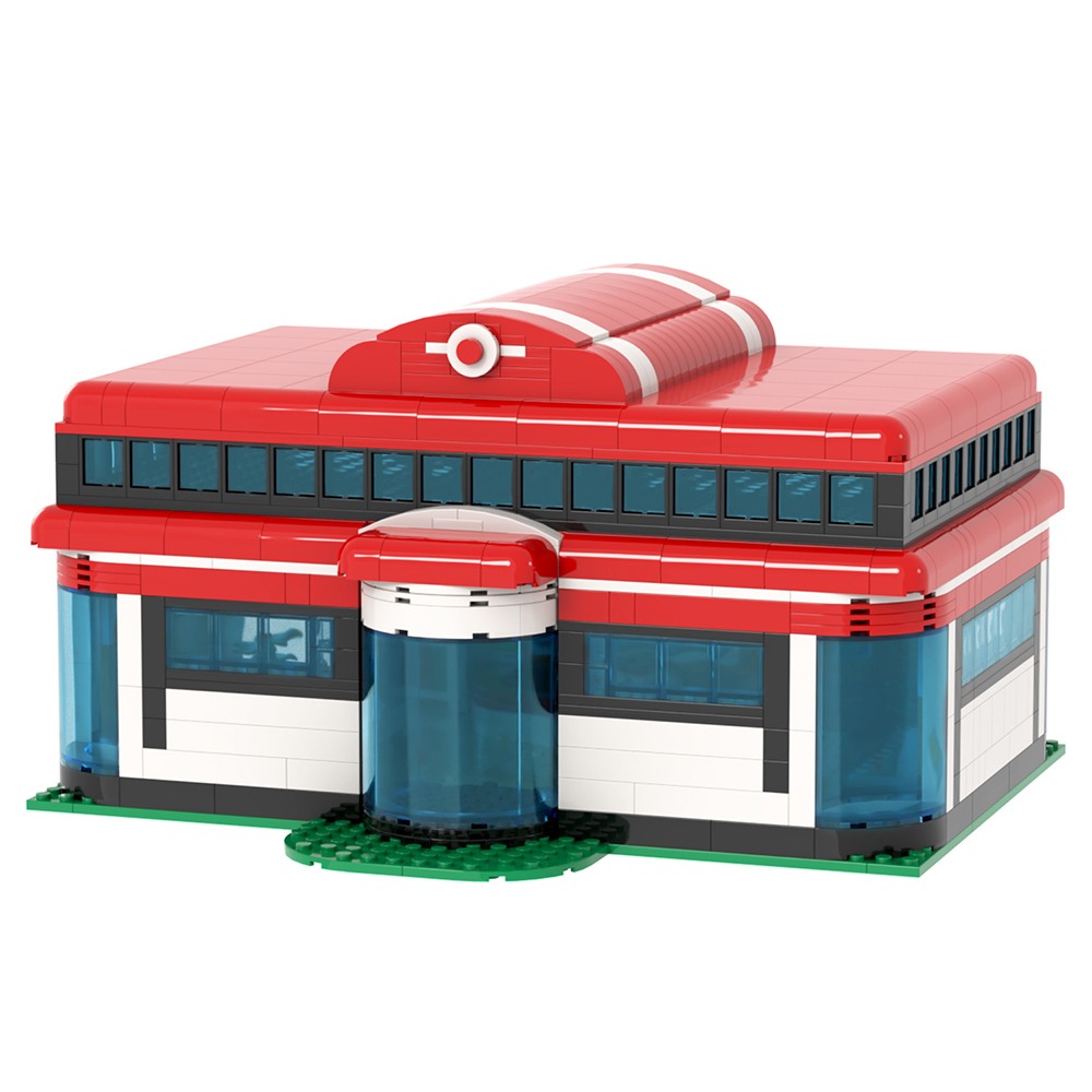 MOC1586 Pokemon Center Pocket Monster Architecture Game Anime Action ...