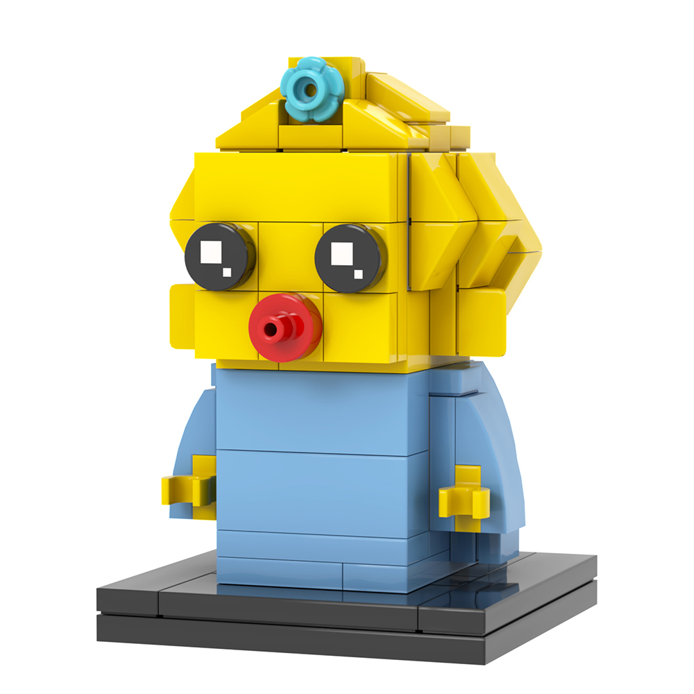 MOC7374 125Pcs The Simpsons Maggie Simpson Brickheadz Figure Model Kit ...