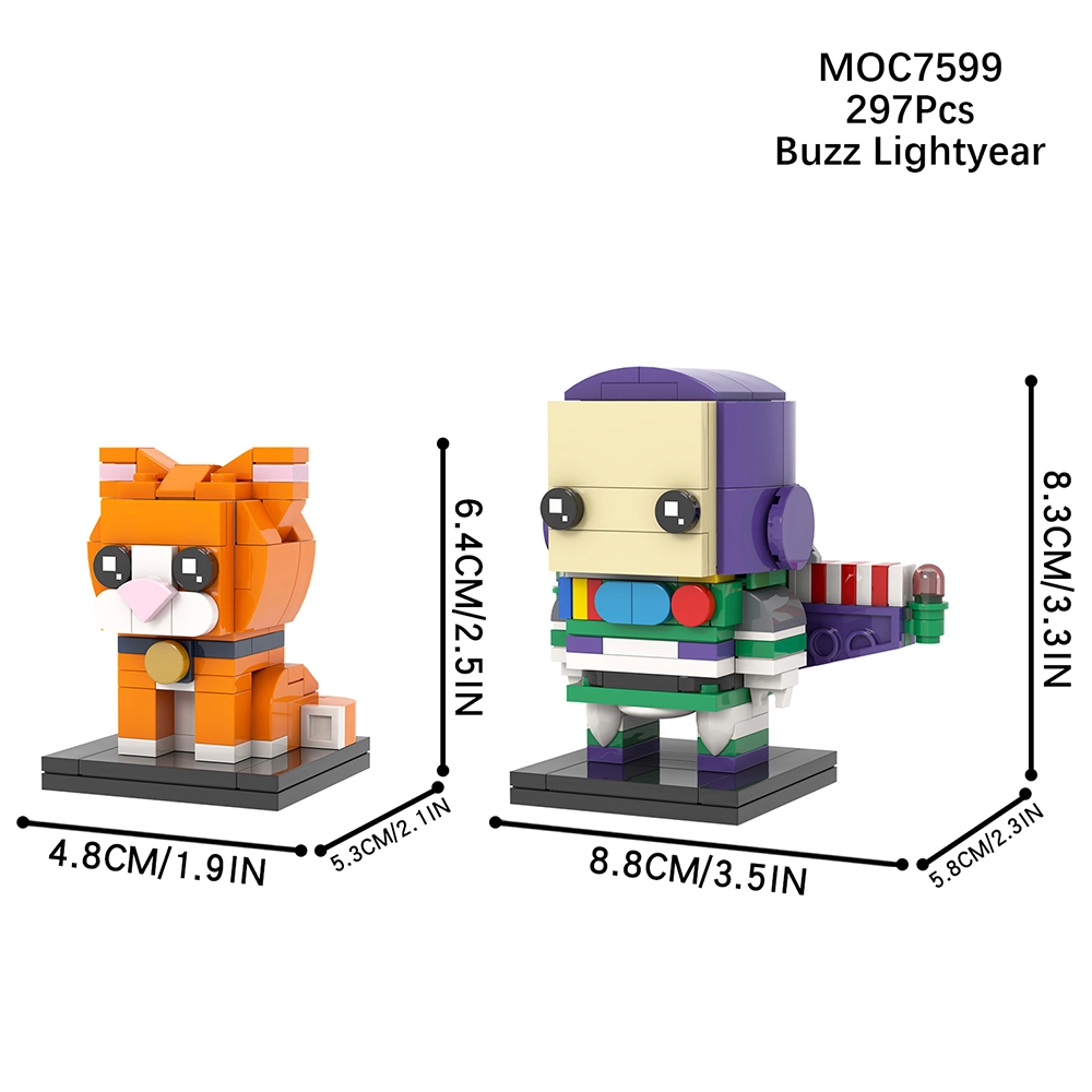 MOC7599 Bricks Toy Story Buzz Lightyear Brickheadzed Figures MOC ...