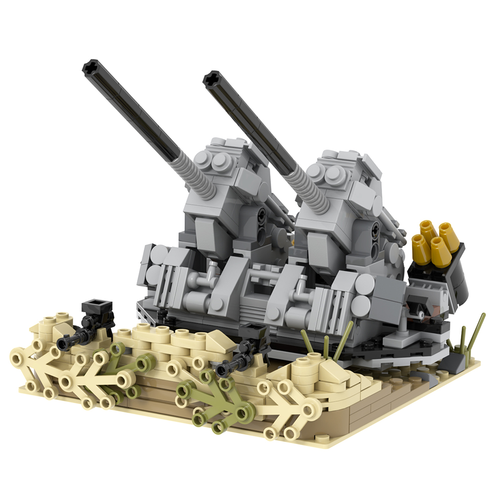MOC5086 WW2 Military Series Artillery positions Scene Model Brick ...