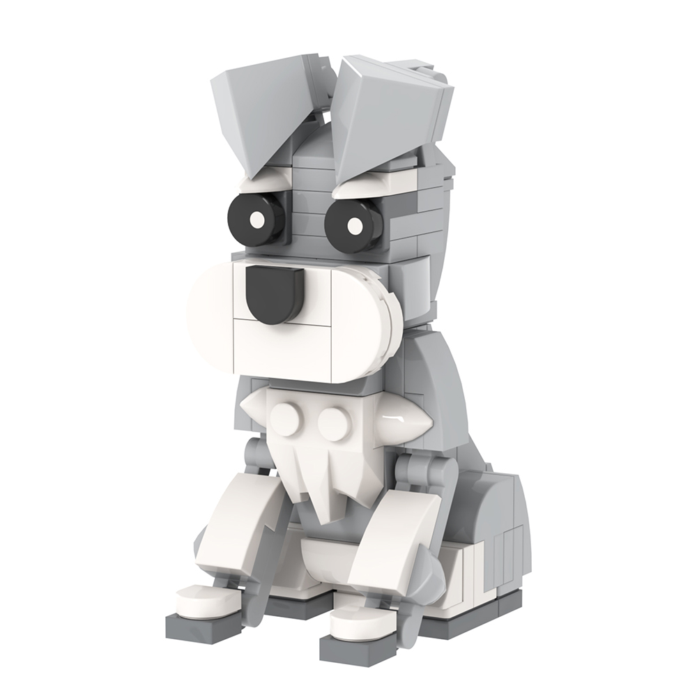 MOC3071 Creative Animal Series Schnauzer Dog Model Brick Compatible ...