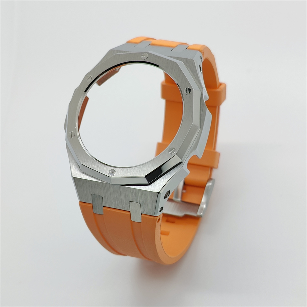 GA2100 3rd Generation 12-point Metal Watch Case Rubber Strap Set Bezel ...