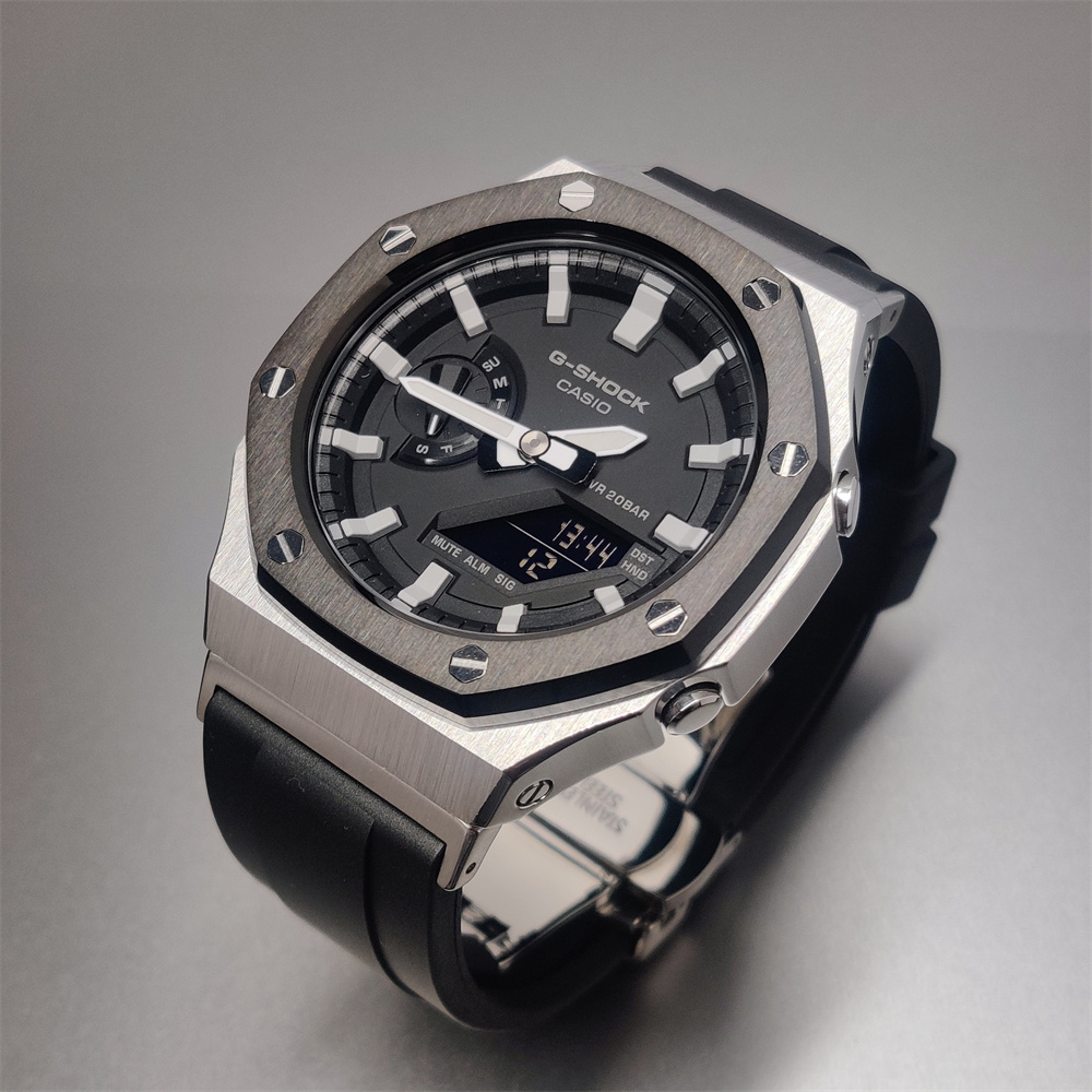 GA2100 Casioak 2nd Generation Modification Silver