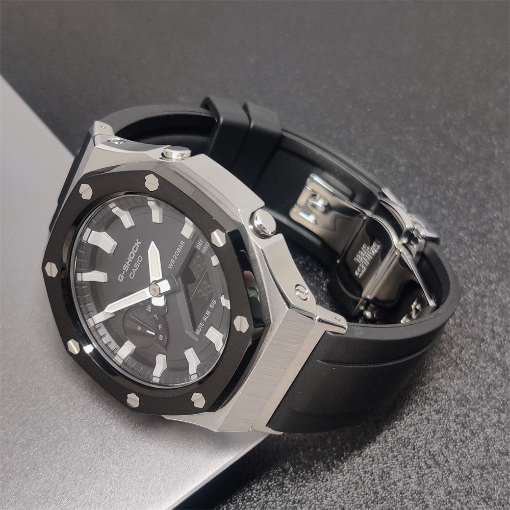 GA2100 Casioak 2nd Generation Modification Silver