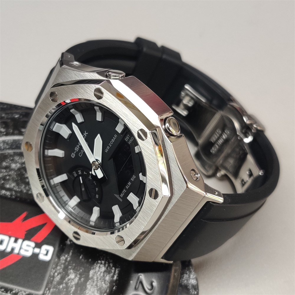 GA2100 Casioak 2nd Generation Modification Silver