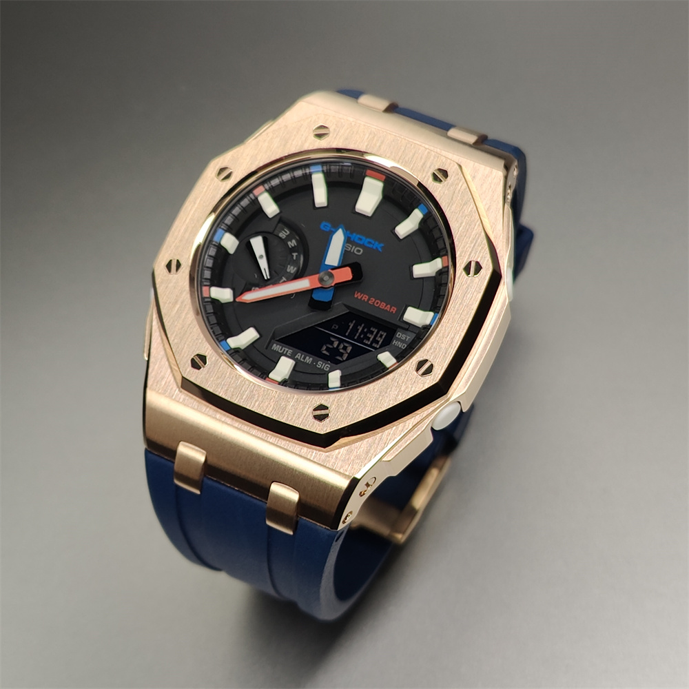 GMAS2100 Casioak MINI Curve Offshore for Thin Wrists Rose gold