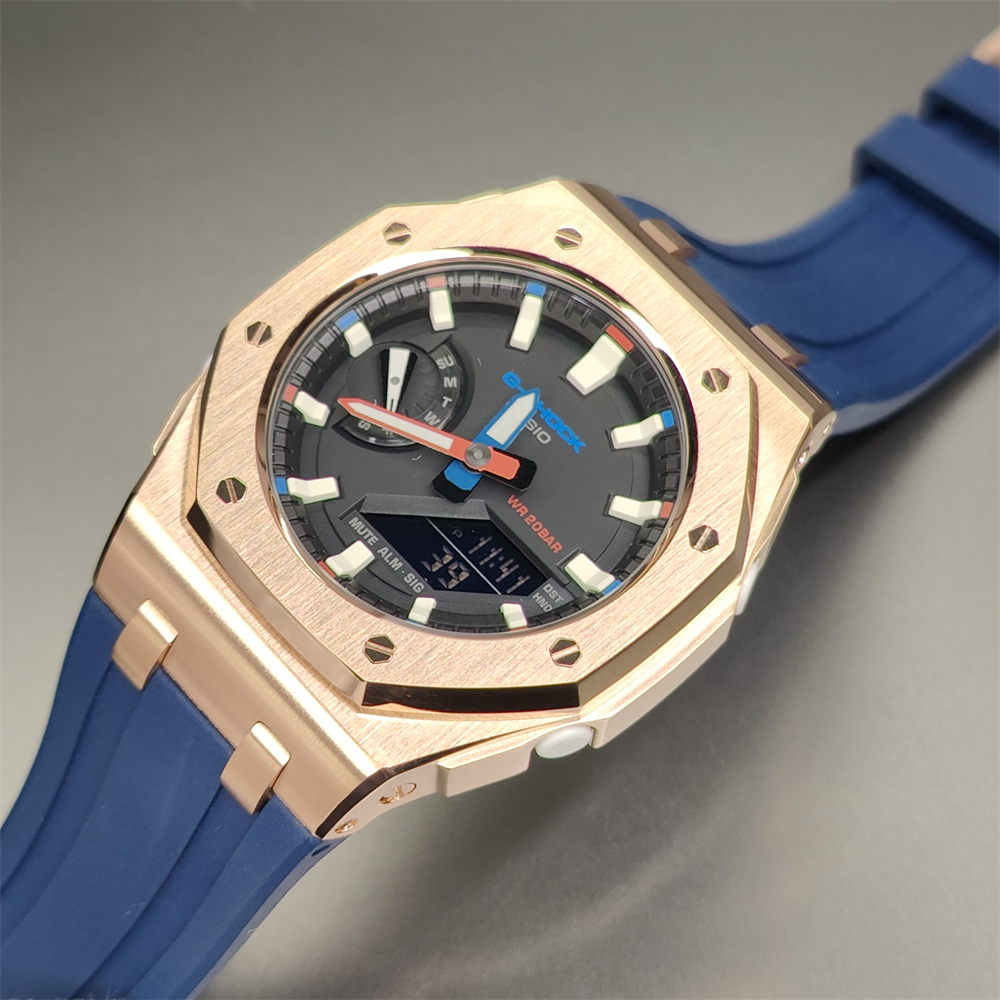 GMAS2100 Casioak MINI Curve Offshore for Thin Wrists Rose gold