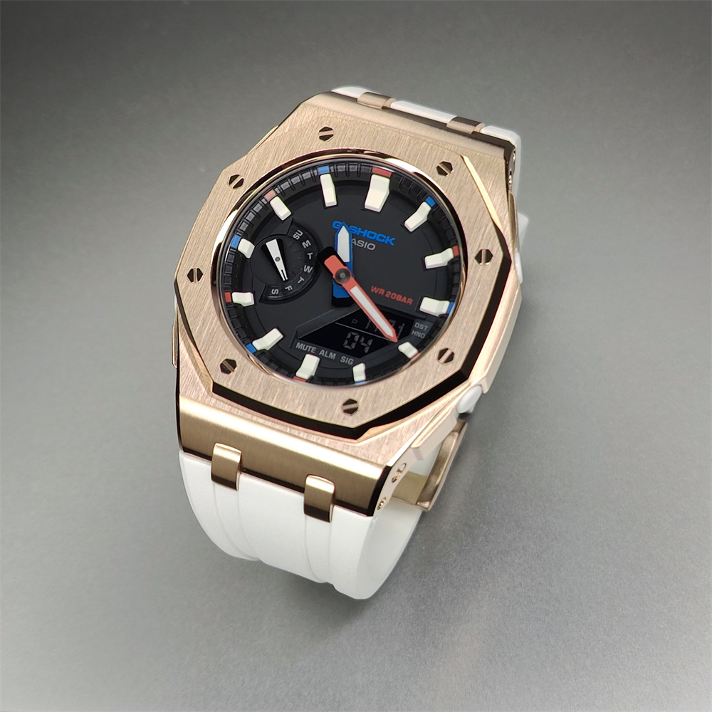 GMAS2100 Casioak MINI Curve Offshore for Thin Wrists Rose gold