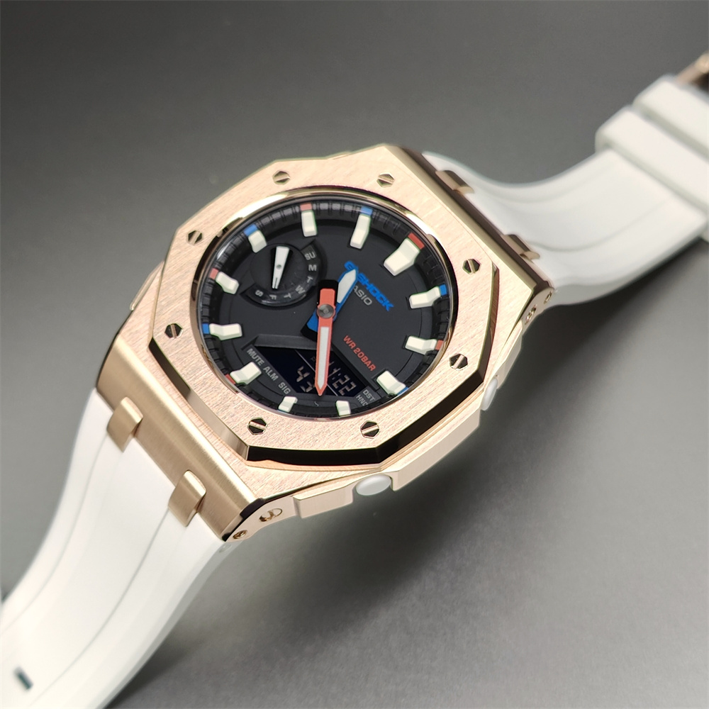 GMAS2100 Casioak MINI Curve Offshore for Thin Wrists Rose gold