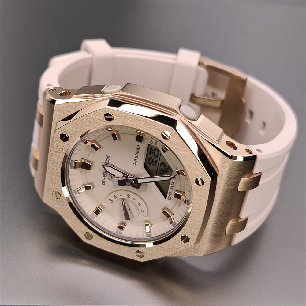 GMAS2100 Casioak MINI Curve Offshore for Thin Wrists Rose gold