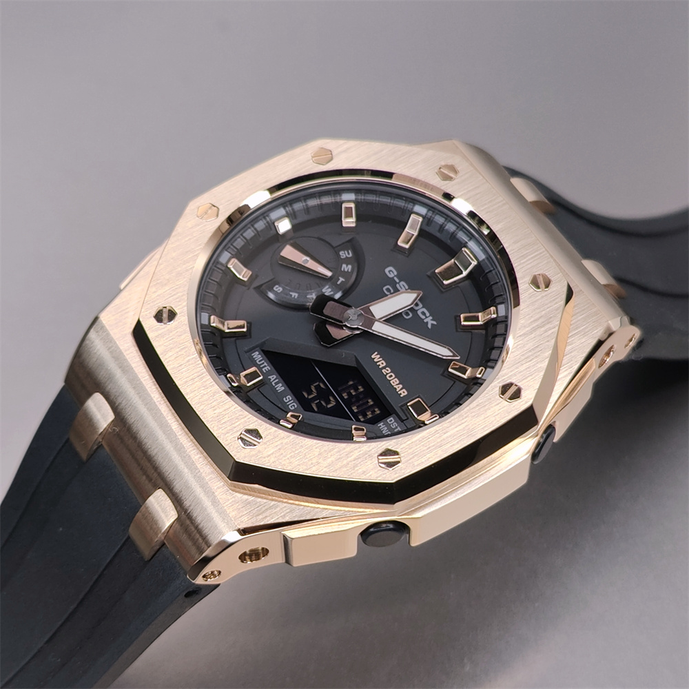 GMAS2100 Casioak MINI Curve Offshore for Thin Wrists Rose gold