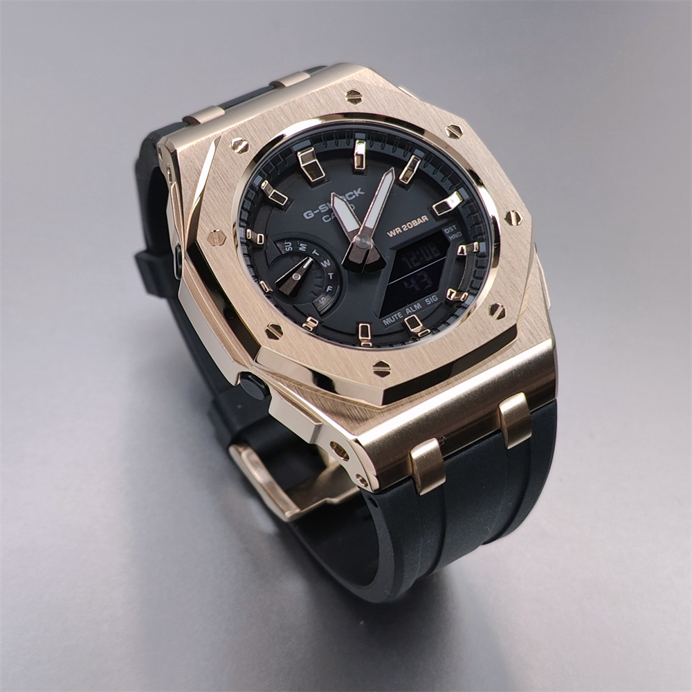 GMAS2100 Casioak MINI Curve Offshore for Thin Wrists Rose gold