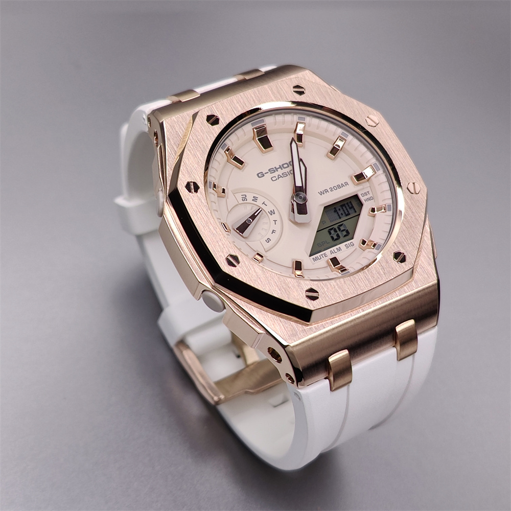 GMAS2100 Casioak MINI Curve Offshore for Thin Wrists Rose gold