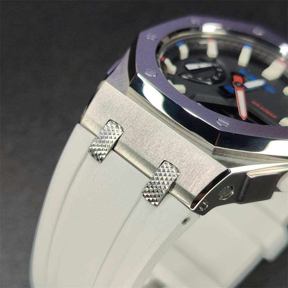 New GMAS2100 Casioak Offshore Knurled Textured Studs 42mm Stainless ...