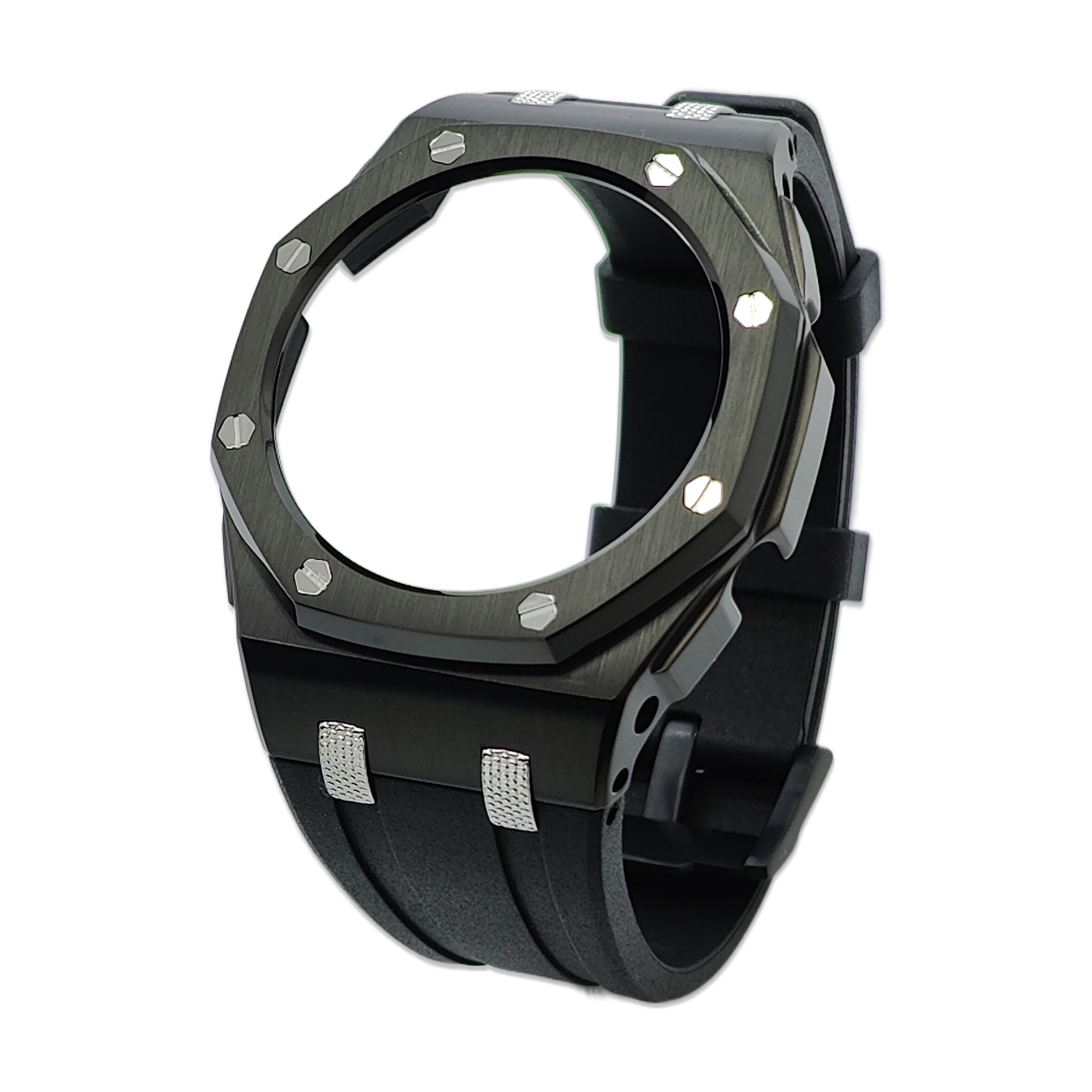 New GA2100 Casioak Offshore Knurled Textured Studs 44mm Stainless Steel ...