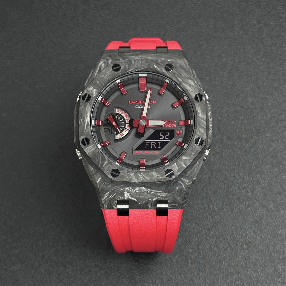 CasiOak Carbon Fiber Bezel Kit - Transform Your GA2100 Watch