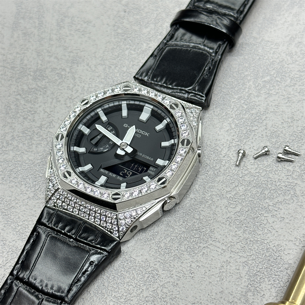 GA2100/2110/B2100 CasiOak Diamond Concept Reversible Leather Strap