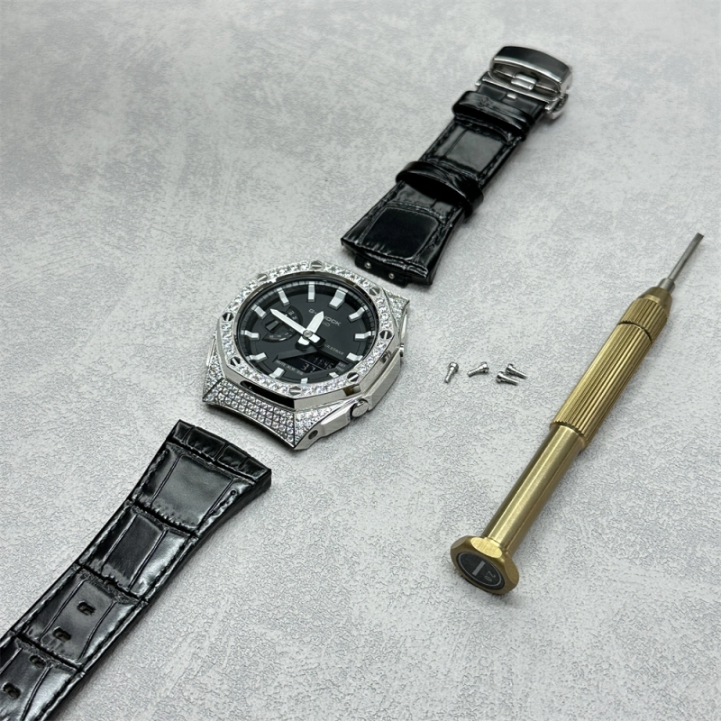 GA2100/2110/B2100 CasiOak Diamond Concept Reversible Leather Strap