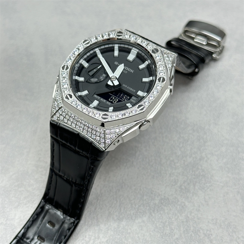 GA2100/2110/B2100 CasiOak Diamond Concept Reversible Leather Strap