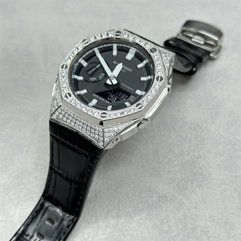 GA2100/2110/B2100 CasiOak Diamond Concept Reversible Leather Strap