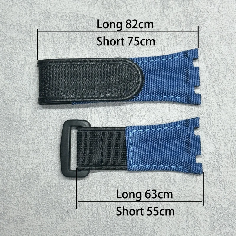 CasiOak Modified Velcro Nylon Canvas Leather Strap