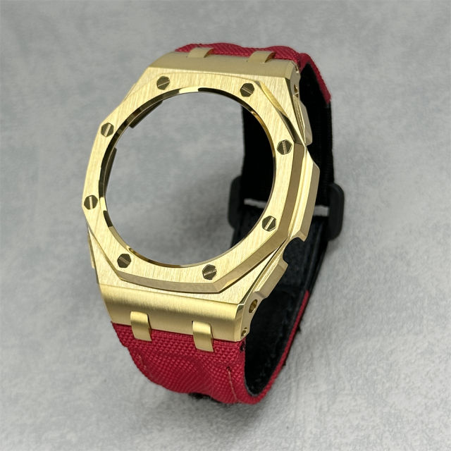 GA2100/2110/B2100 CasiOak Offshore Bezel Canvas Nylon Velcro Strap Set