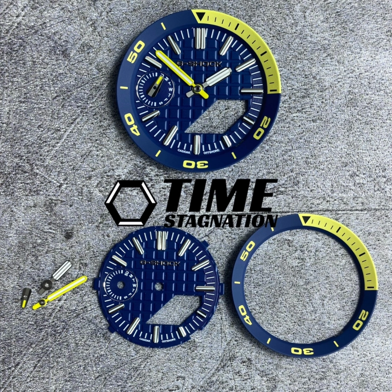 CasiOak modified GA2100 waffle style luminous dial hands scale ring ...