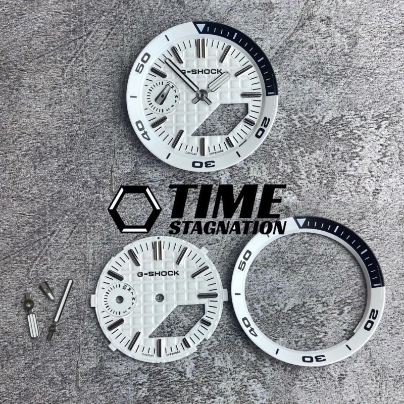 CasiOak modified GA2100 waffle style luminous dial hands scale ring ...