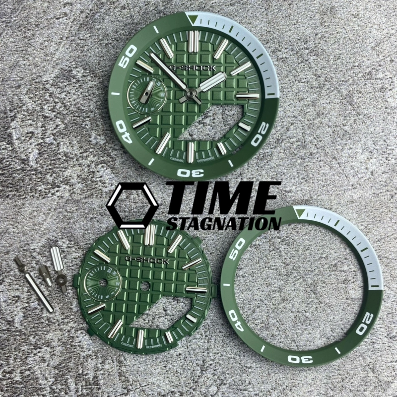 CasiOak modified GA2100 waffle style luminous dial hands scale ring ...