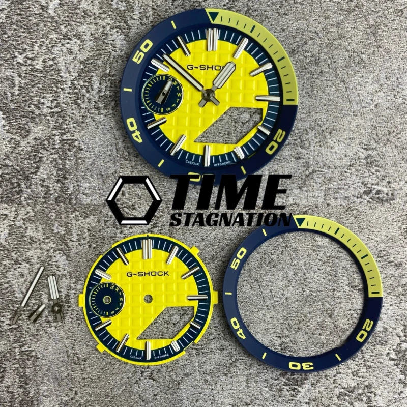 CasiOak modified GA2100 waffle style luminous dial hands scale ring ...