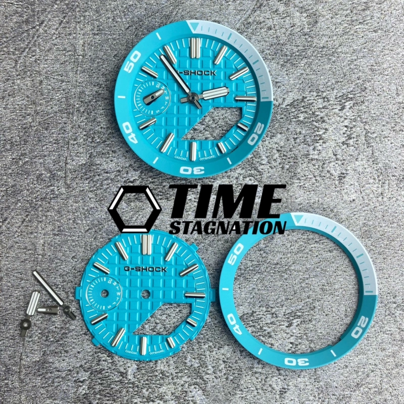 CasiOak modified GA2100 waffle style luminous dial hands scale ring ...