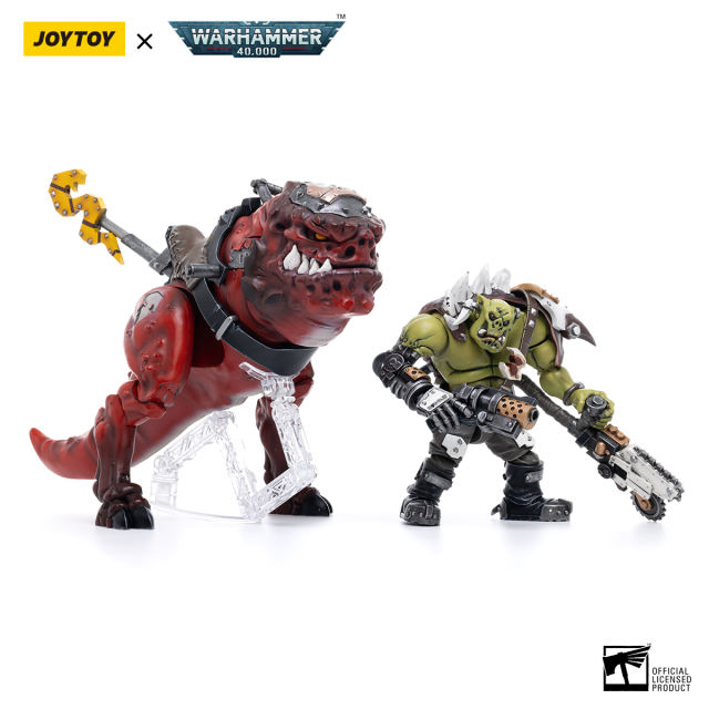 JOYTOYS Warhammer 40K Orks Squighog Nob On Smasha Squig