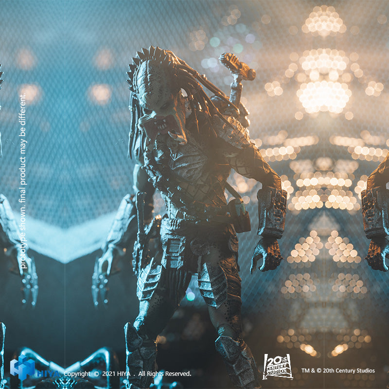 HIYA Exquisite Mini Series AVP2 Unmasked Wolf Predator Action Figure