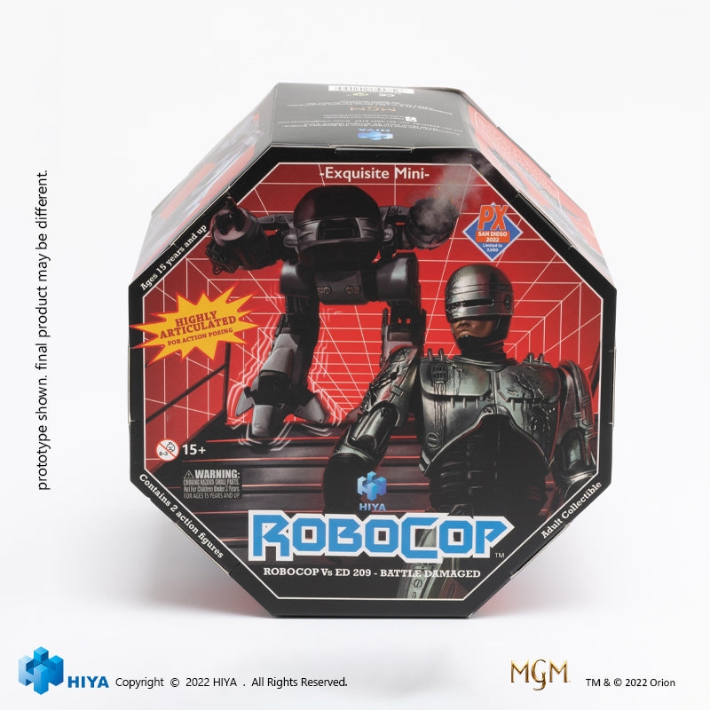 HIYA Exquisite Mini Series ED209 VS Robocop BattleDamage 2 Pack ...